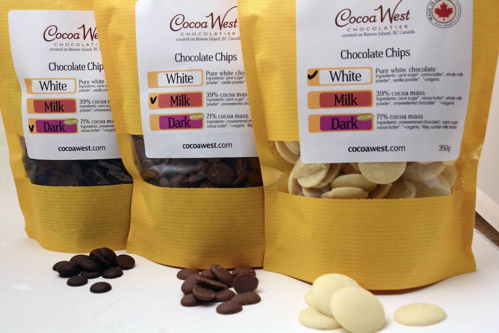 Chocolate Chip Bag – Cocoa West Chocolatier Inc.