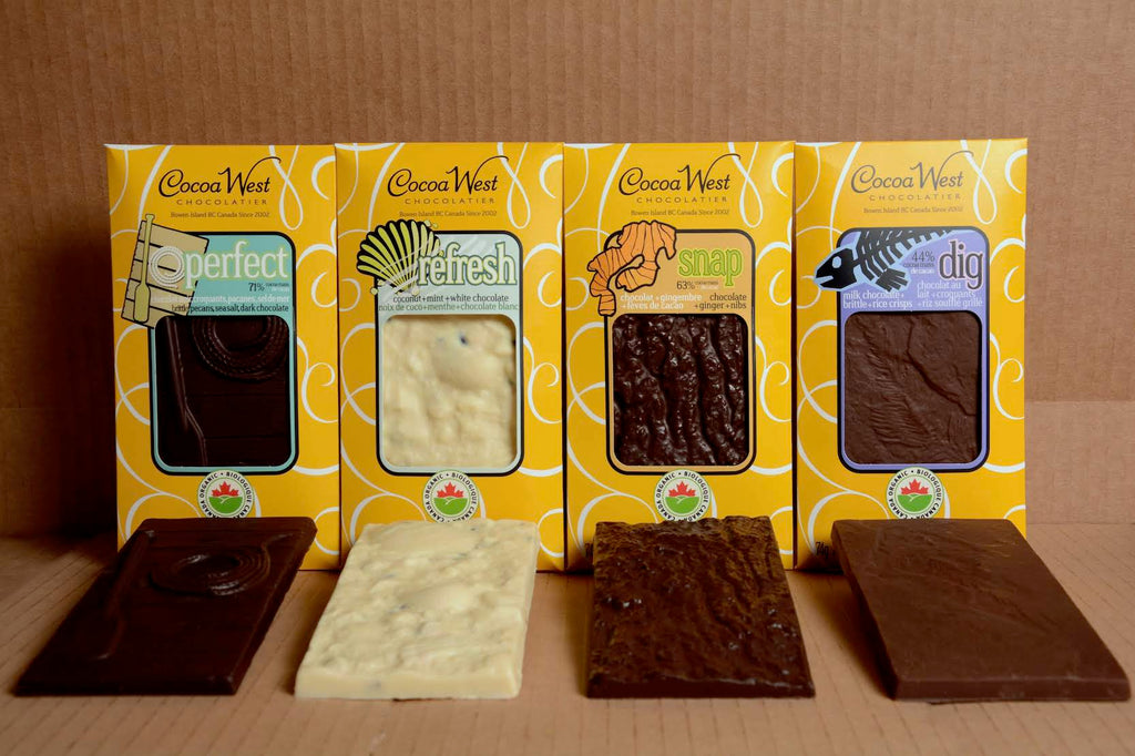 Impressions of BC Chocolate Bar Sampler – Cocoa West Chocolatier Inc.