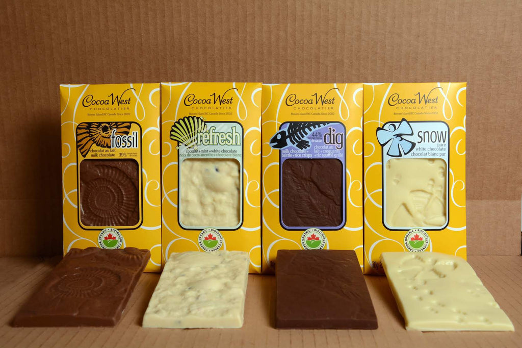 Impressions of BC Chocolate Bar Sampler – Cocoa West Chocolatier Inc.